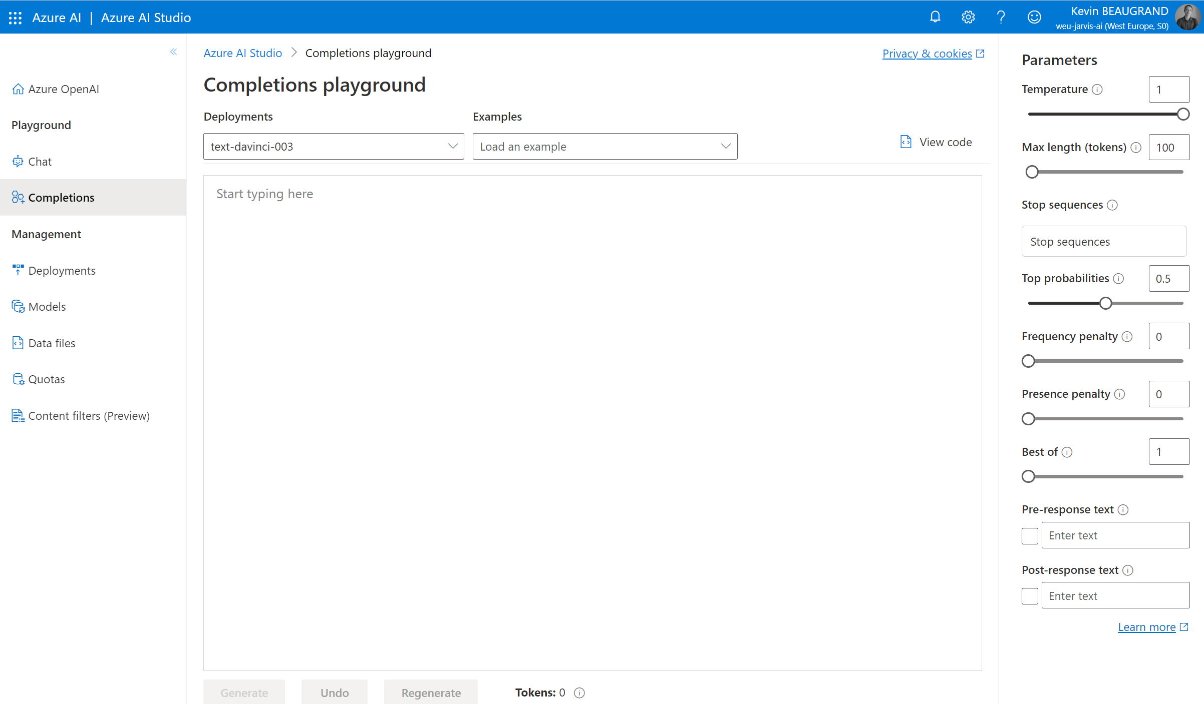 A vos prompts avec Azure Open AI ! – Kevin BEAUGRAND